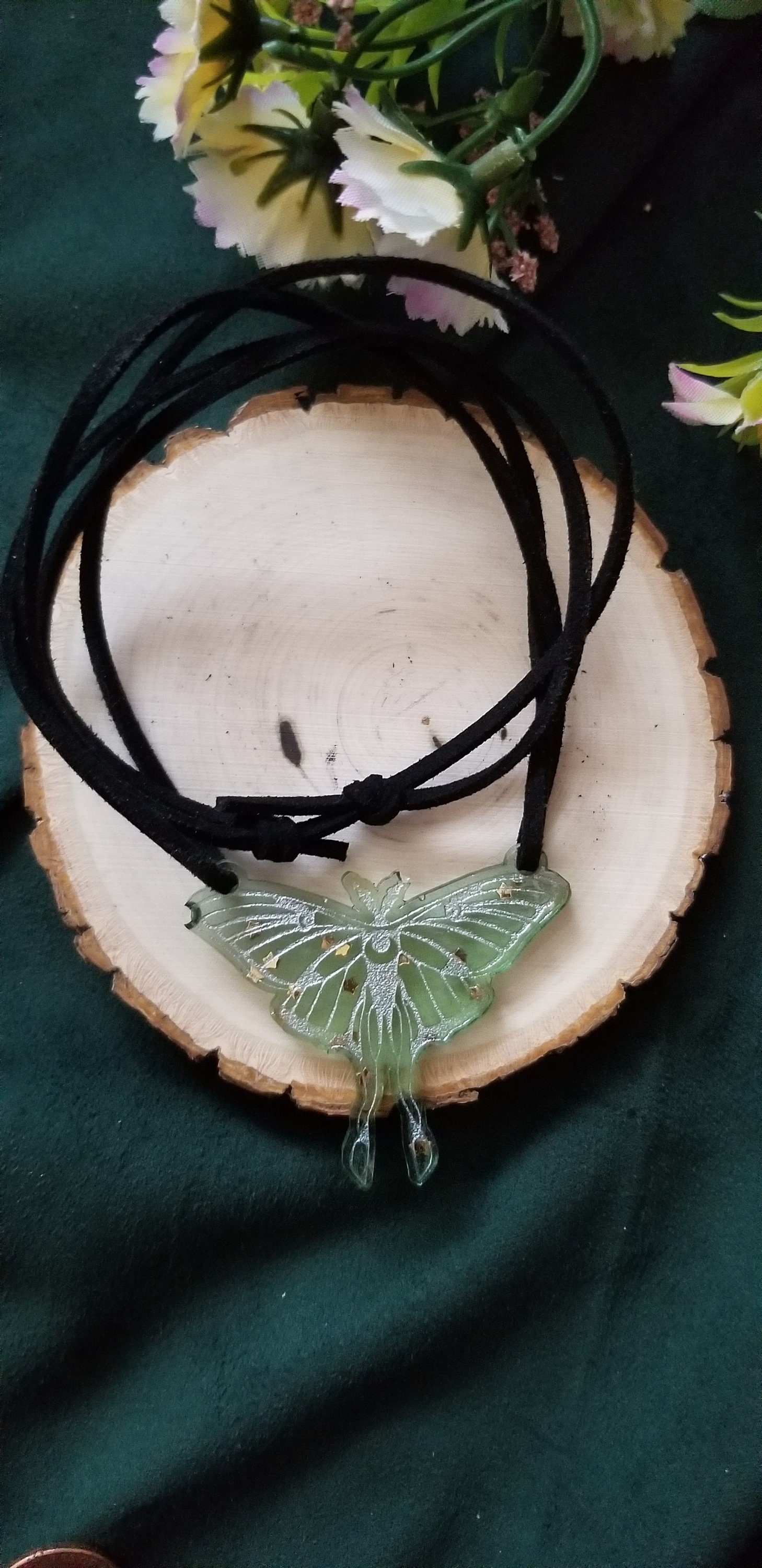 Resin Luna Moth Adjustable Necklace | Etsy