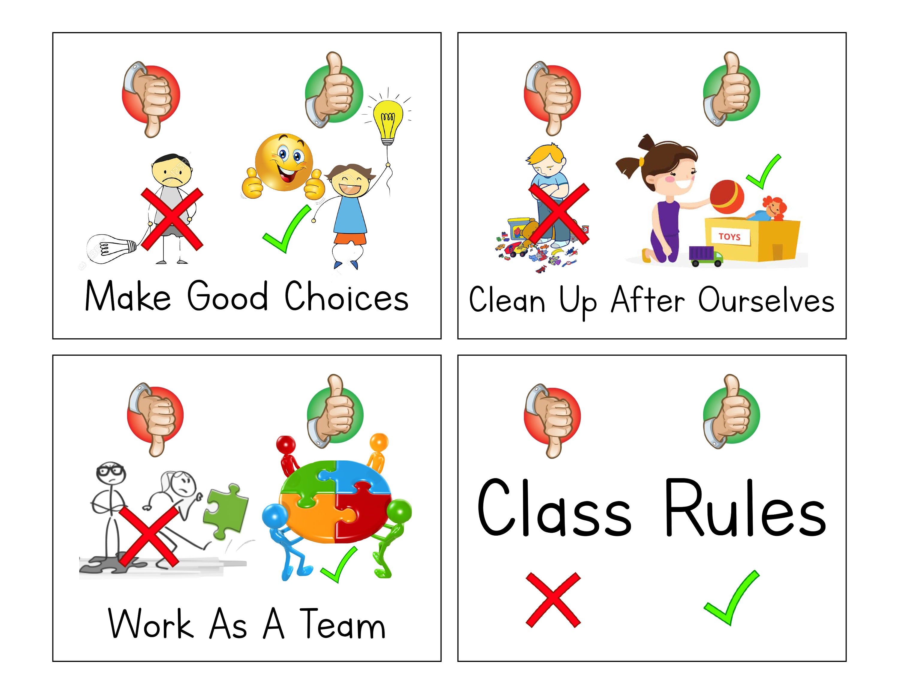 Classroom Rules Use Walking Feet Gentle Hands Kind Words | Etsy