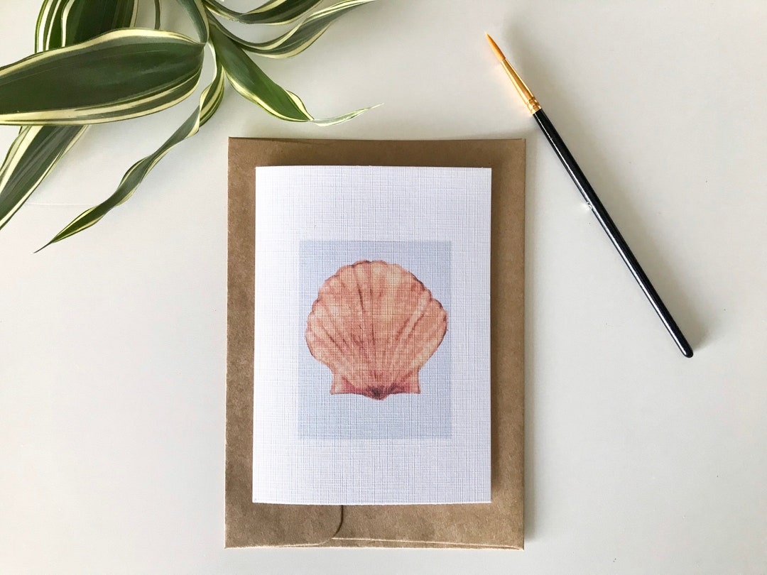 Shell Greeting Card Any Occasion Blank Greeting Card with - Etsy.de