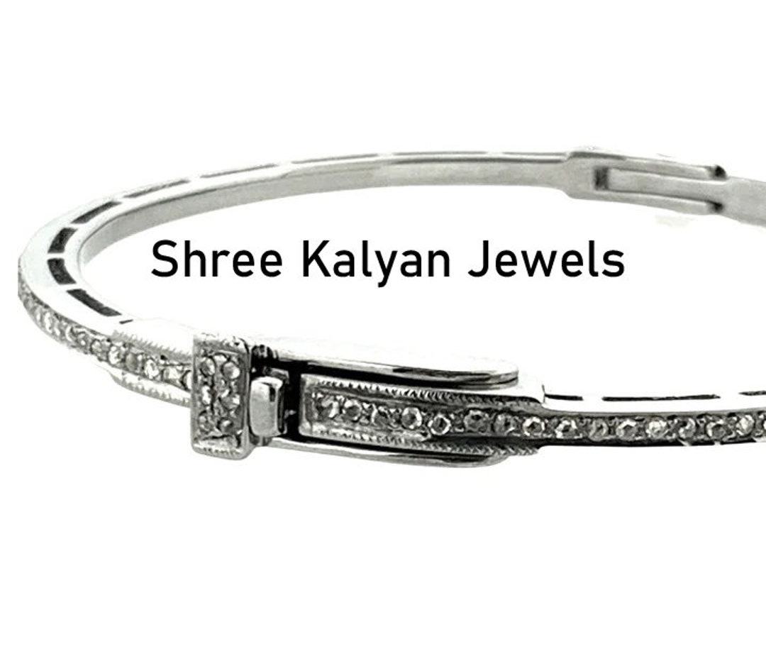Diamond Bracelet, Diamond Chudi, Natural Diamond & 925 Sterling Silver ...