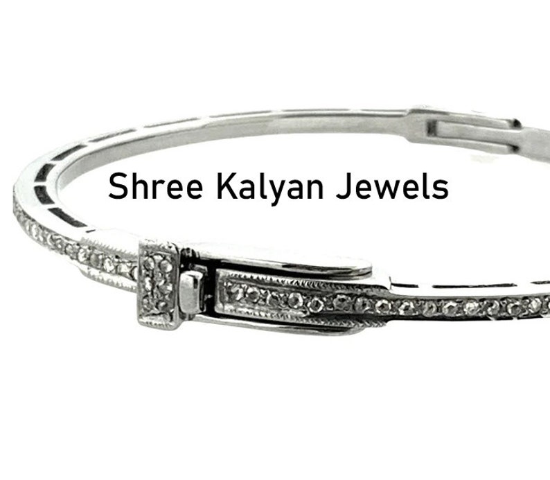 Diamond Bracelet, Diamond Chudi, Natural Diamond & 925 Sterling Silver ...