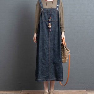 Plus Size Denim Overalls Dress Summer Casual Denim Overalls - Etsy