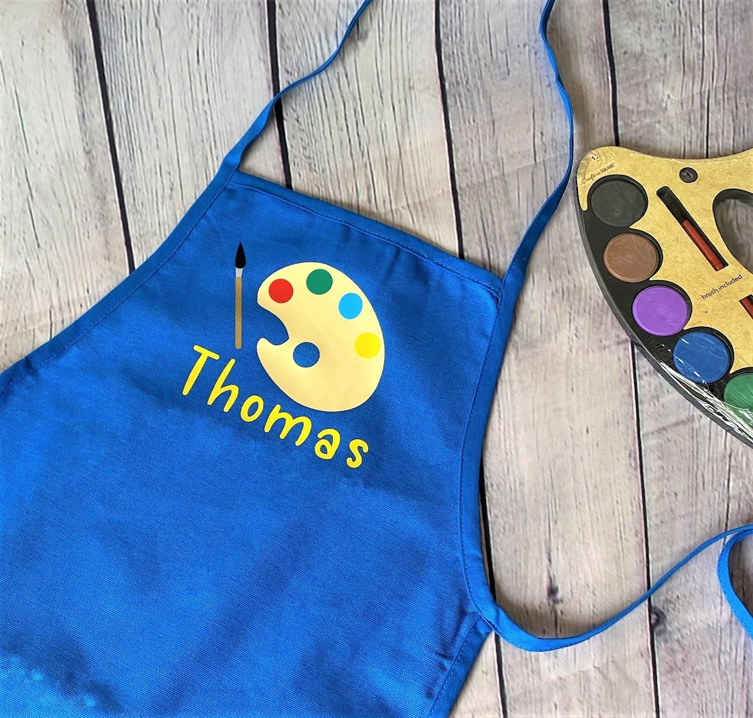 Personalized Kids Art Apron, Custom Children's Craft Art Smock, Kids ...