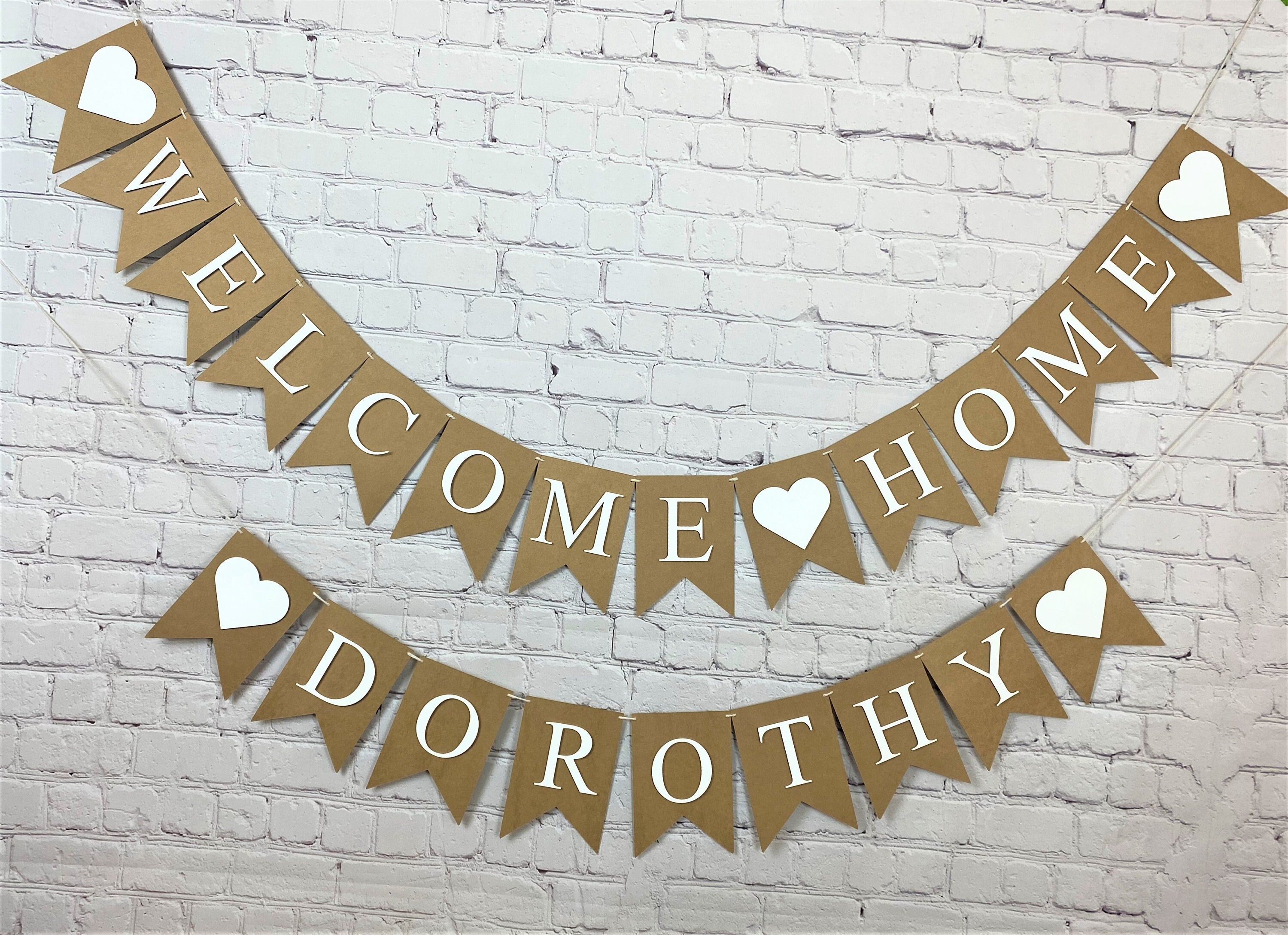 Welcome Home Personalized Custom Name Hanging Bunting Banner - Etsy