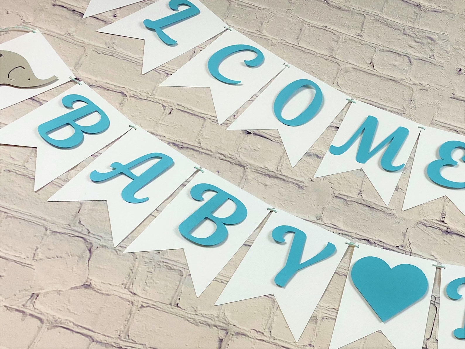 Personalized Welcome Home Baby Banner with elephant baby | Etsy