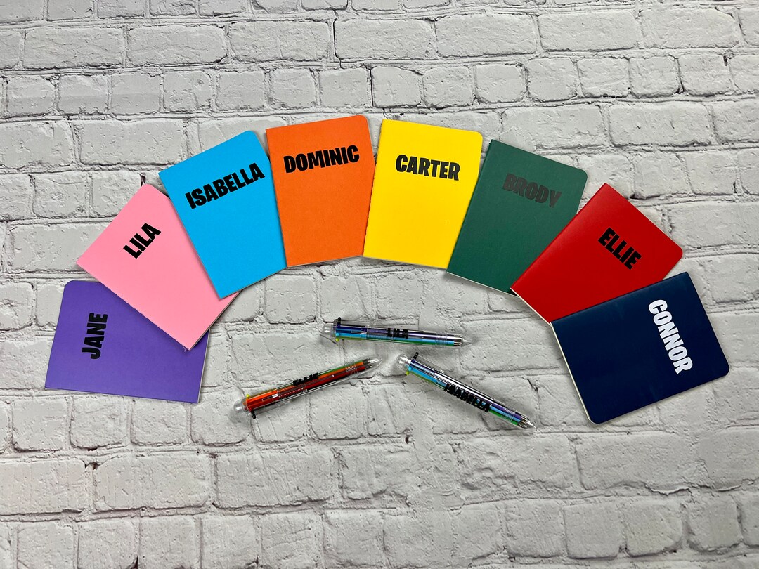 Custom Name Notebook and Pen - Etsy