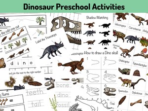Dinosaur Bones Fossil Match Toddler / Child Activity // DIY - Etsy Canada