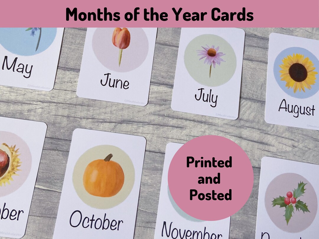 Months of the Year Cards, School Displays, Routine Teaching Resources ...