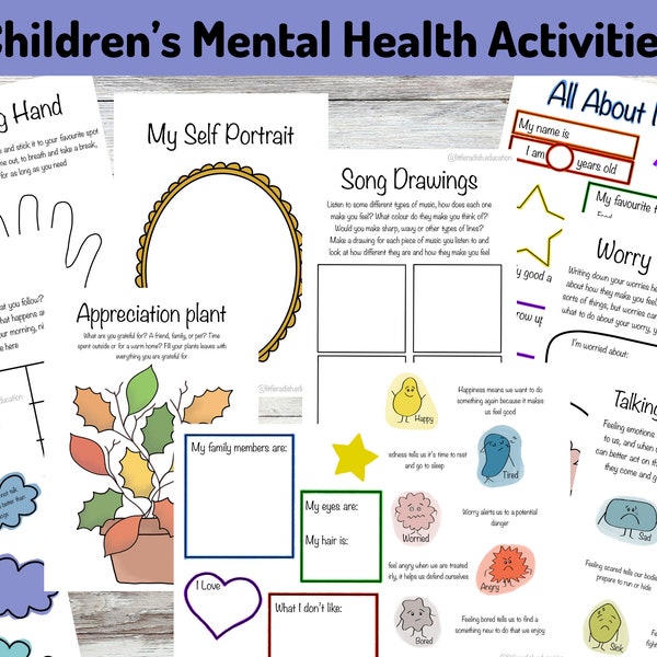 Preschool Mental Health Activities - Etsy