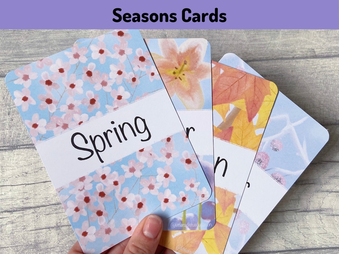 Printable Seasons Flashcards Educational Learning Resources, Teaching ...