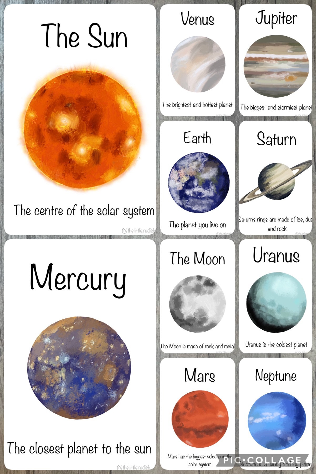 Printable Planet Flashcards Teaching Learning Resources - Etsy UK