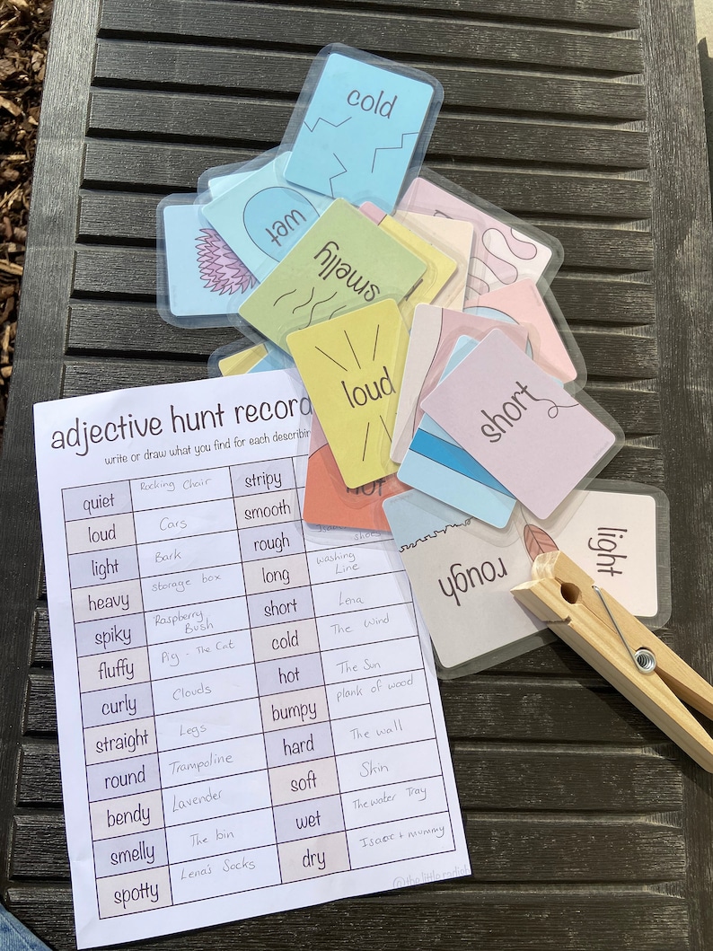 Printable Adjective Cards X24 Teaching Learning Resources - Etsy