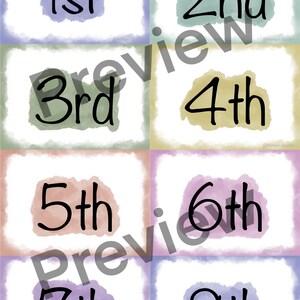 Printable Dates Cards Educational Learning Resources - Etsy