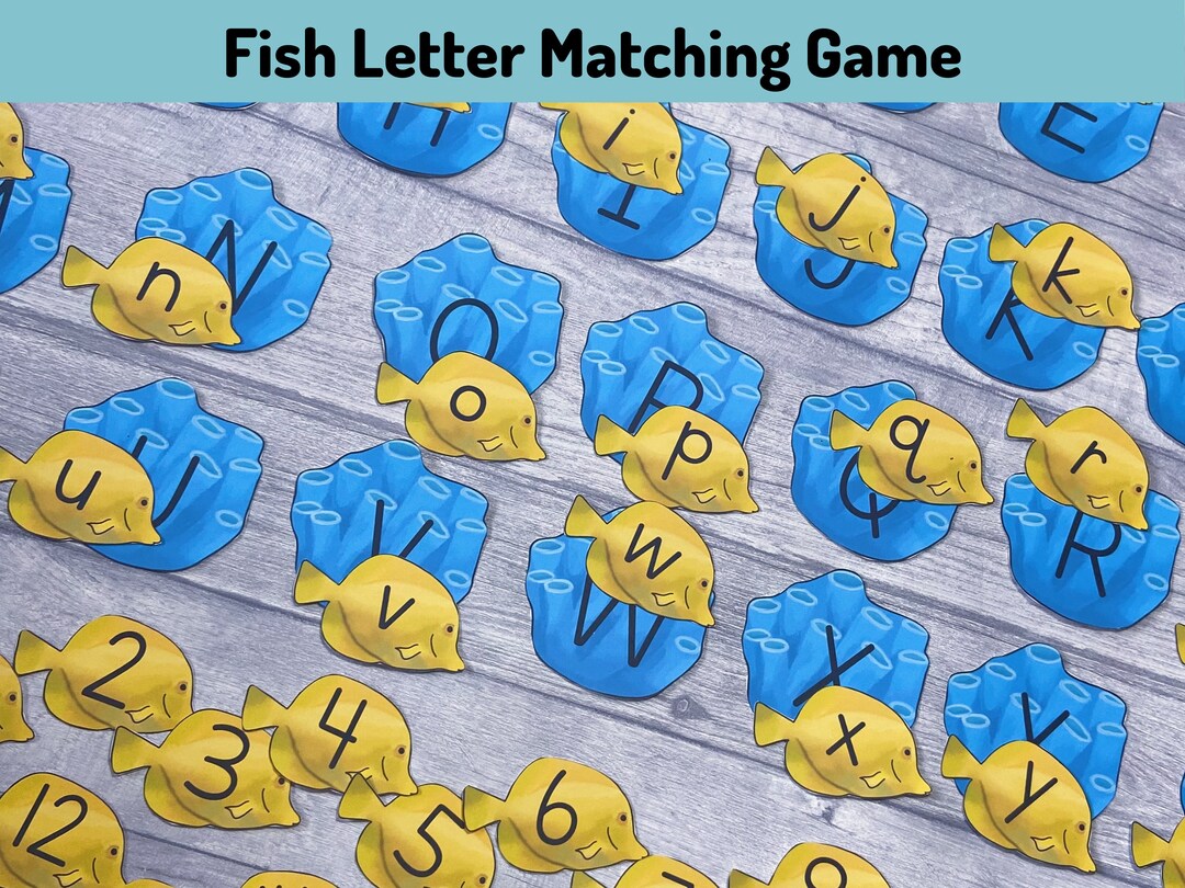 Ocean Alphabet Matching Game Printable, Under the Sea Busy Book ...