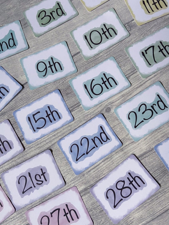 Printable Dates Cards Educational Learning Resources - Etsy