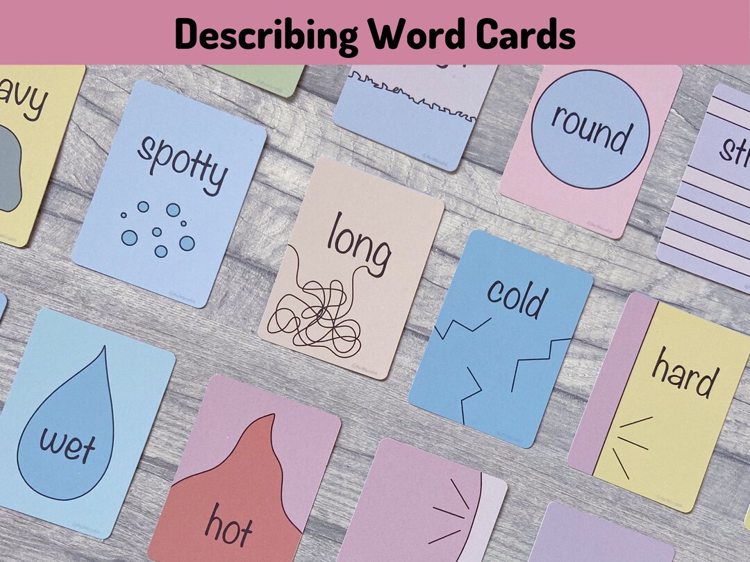 Printable Adjective Cards X24, Teaching Learning Resources, Early Years ...