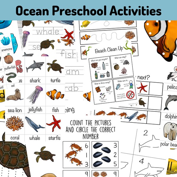 Ocean Preschool Unit - Etsy