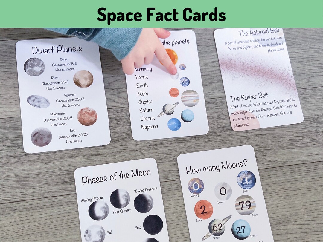 Printable Space Facts Flashcards Teaching Learning - Etsy UK