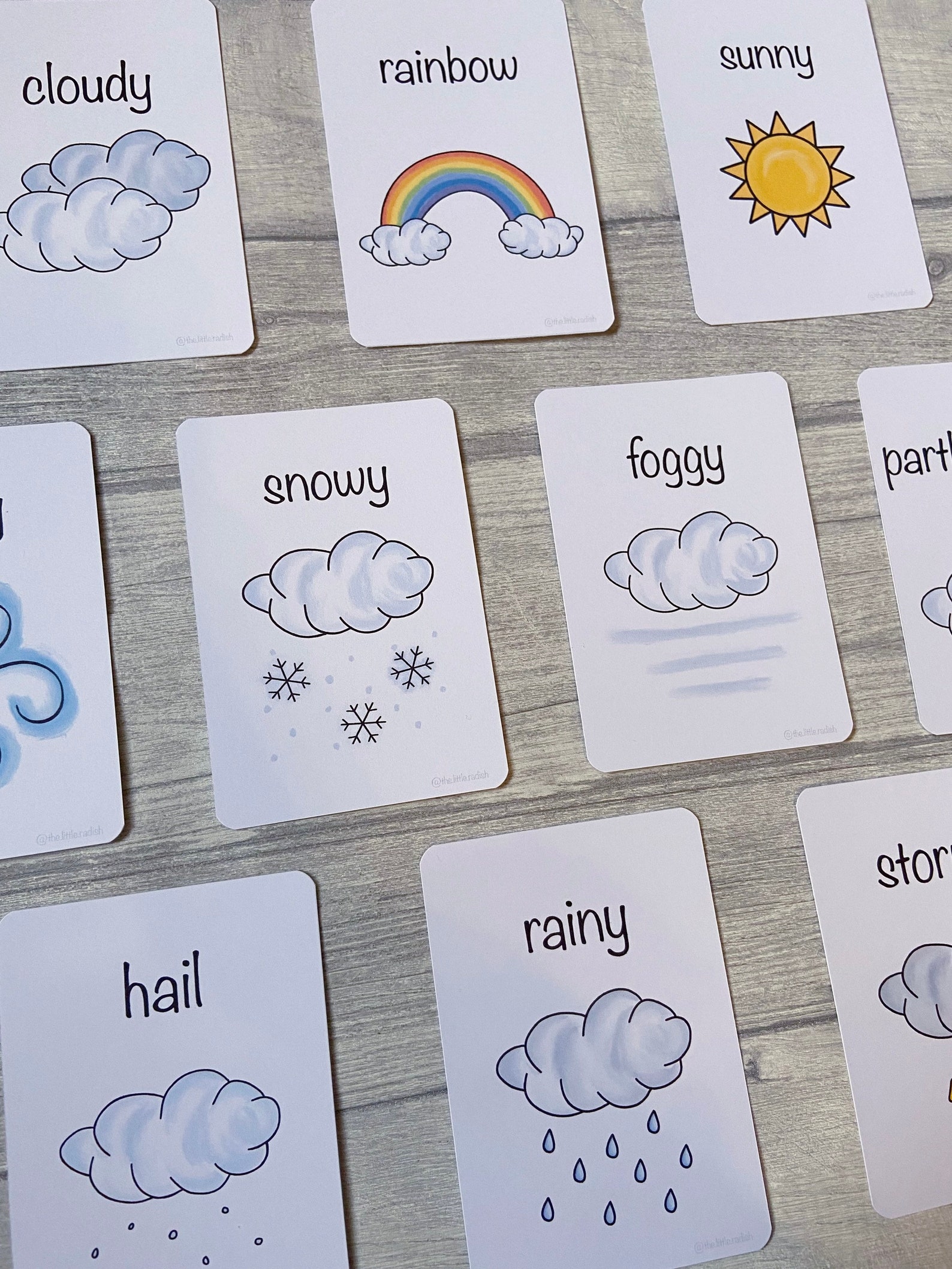 Printable Weather Flashcards Teaching Learning Resources - Etsy