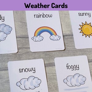 Printable Weather Flashcards Teaching Learning Resources - Etsy