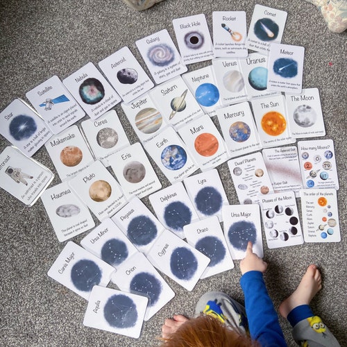 Solar System Portuguese Flash Cards Montessori Cards - Etsy