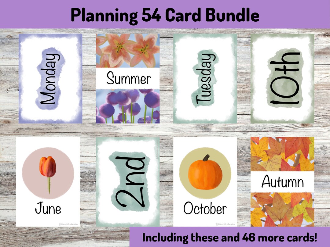 Planning Flashcard Bundle Printable, Educational Learning Resources ...