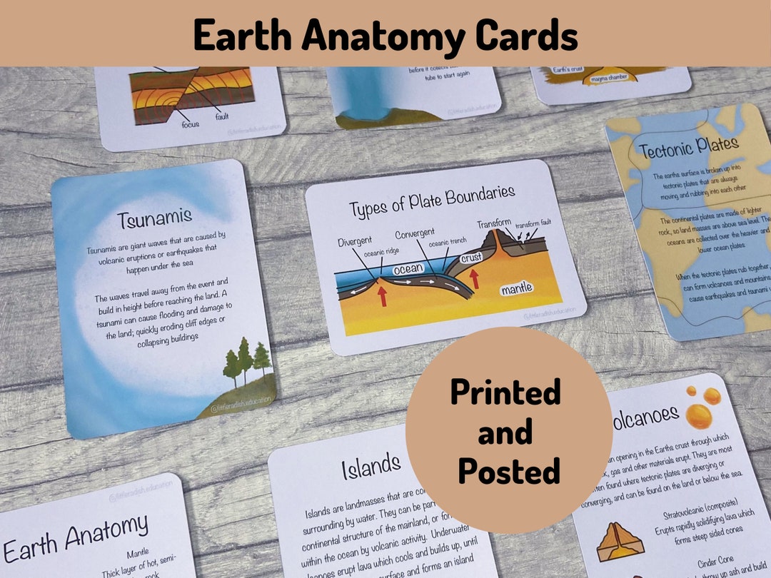 Earth Anatomy Cards, STEM Teaching Learning Resources, Homeschool ...