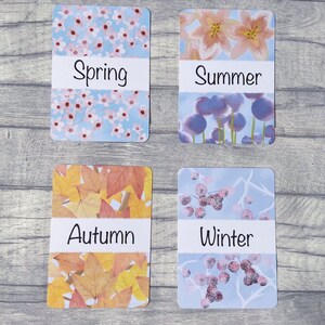 Printable Seasons Flashcards Educational Learning Resources, Teaching ...