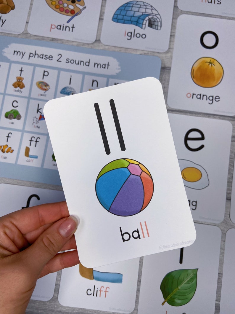 Printable Phonic Phase 2 Flashcards Phonics Sound Mat - Etsy