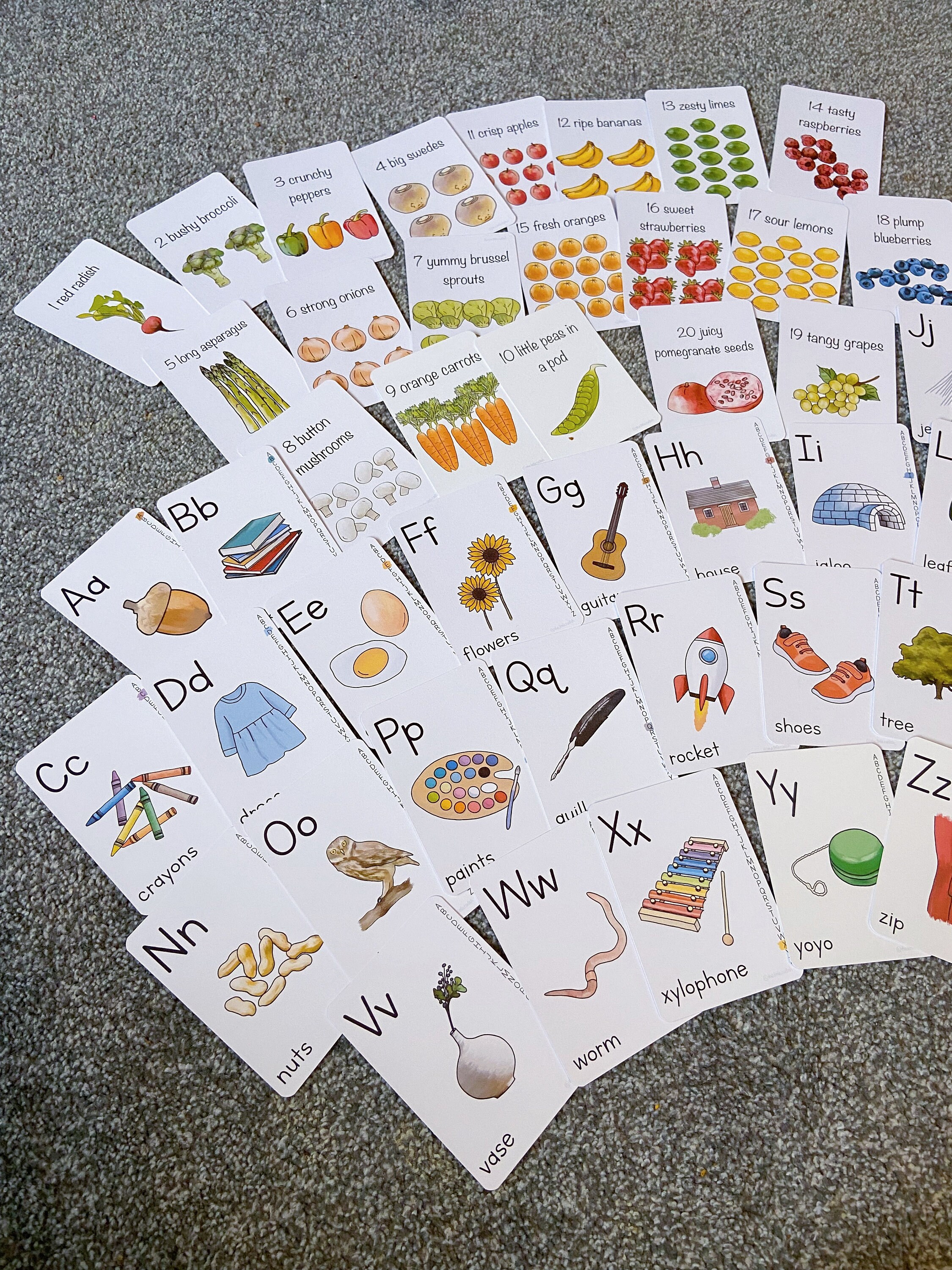 Printable Number & ABC 46 Flash Card Bundle Teaching - Etsy UK