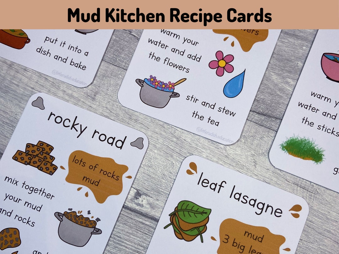 Printable Mud Kitchen Recipe Cards, Educational Learning Resources ...