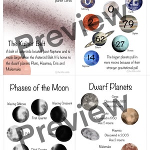 Printable Space Facts Flashcards Teaching Learning - Etsy UK