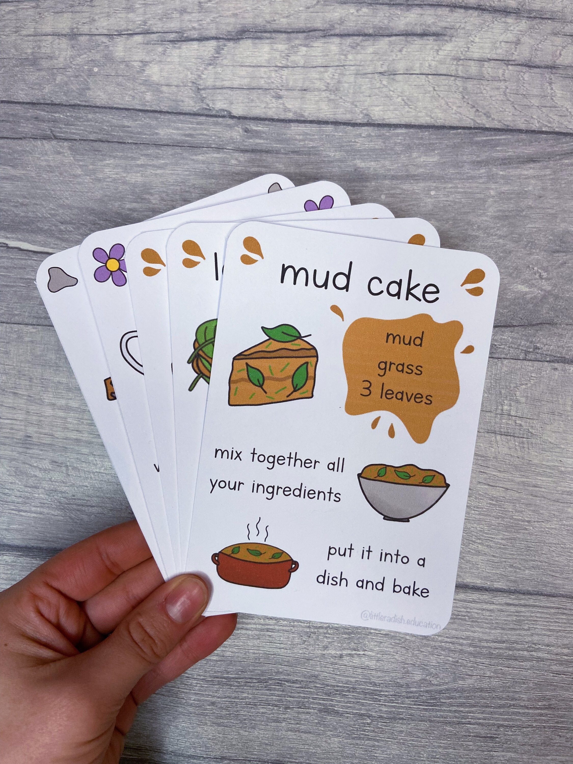 Printable Mud Kitchen Recipe Cards Educational Learning - Etsy