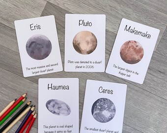 Printable Space Facts Flashcards Teaching Learning | Etsy