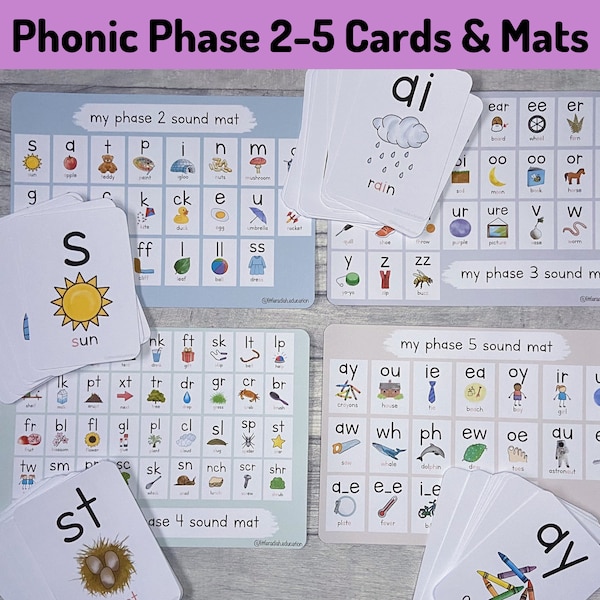 Printable Phonics Cards - Etsy
