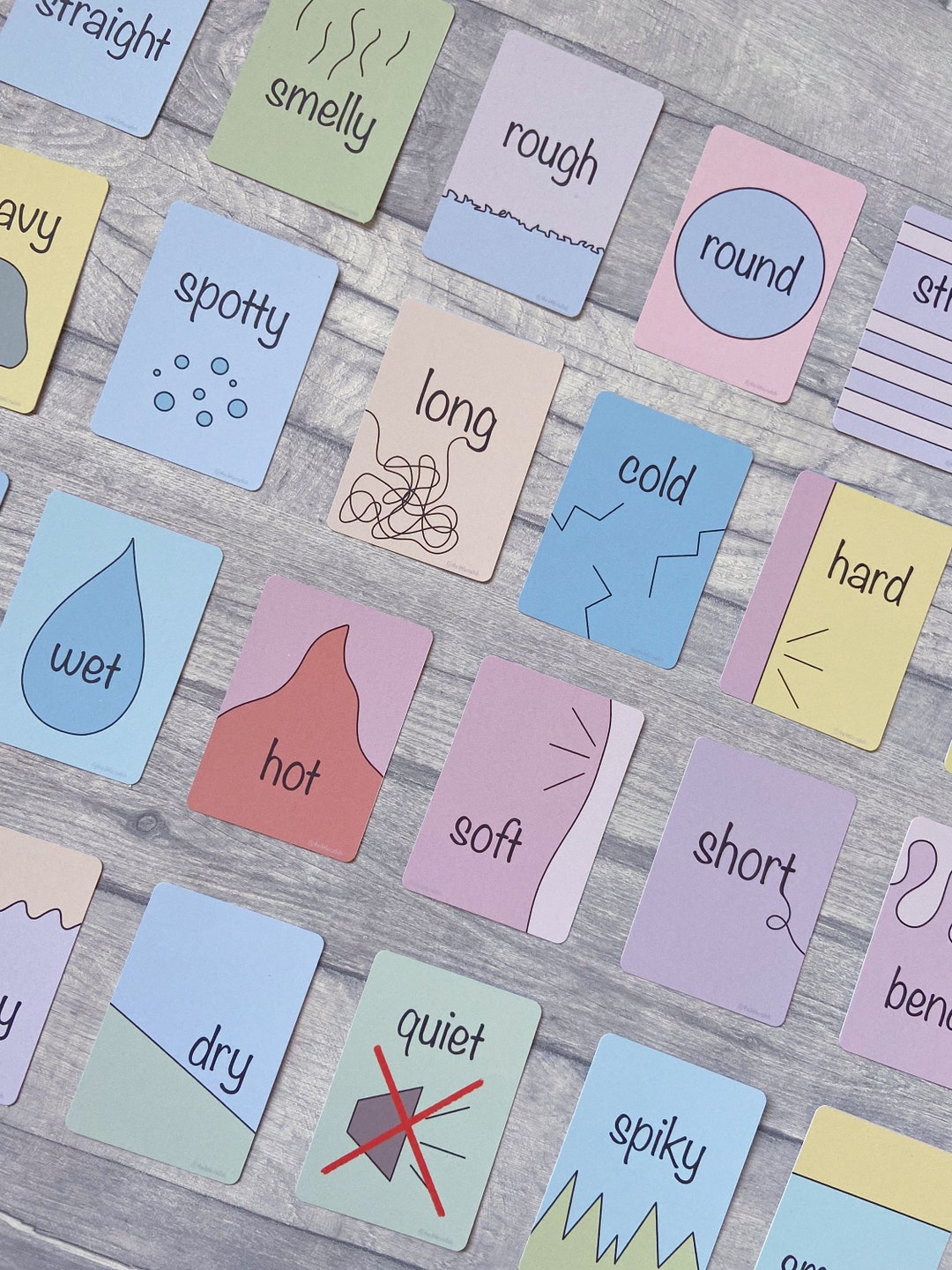 Printable Adjective Cards X24 Teaching Learning Resources - Etsy