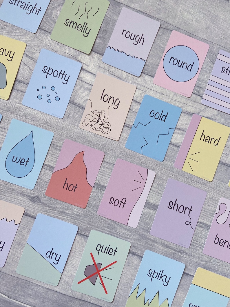 Printable Adjective Cards X24 Teaching Learning Resources - Etsy