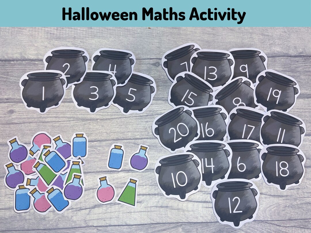 Printable Halloween Potion Counting Activity Educational - Etsy