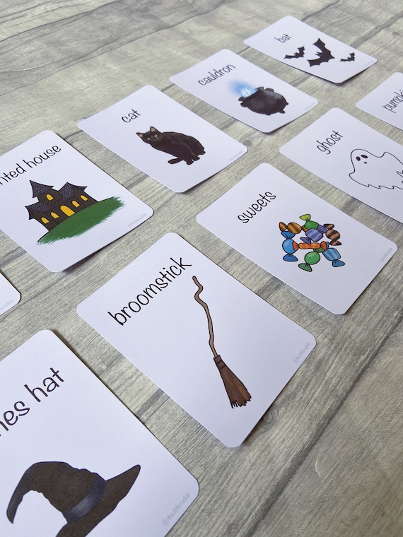 Printable Halloween Flashcards Printable Educational - Etsy