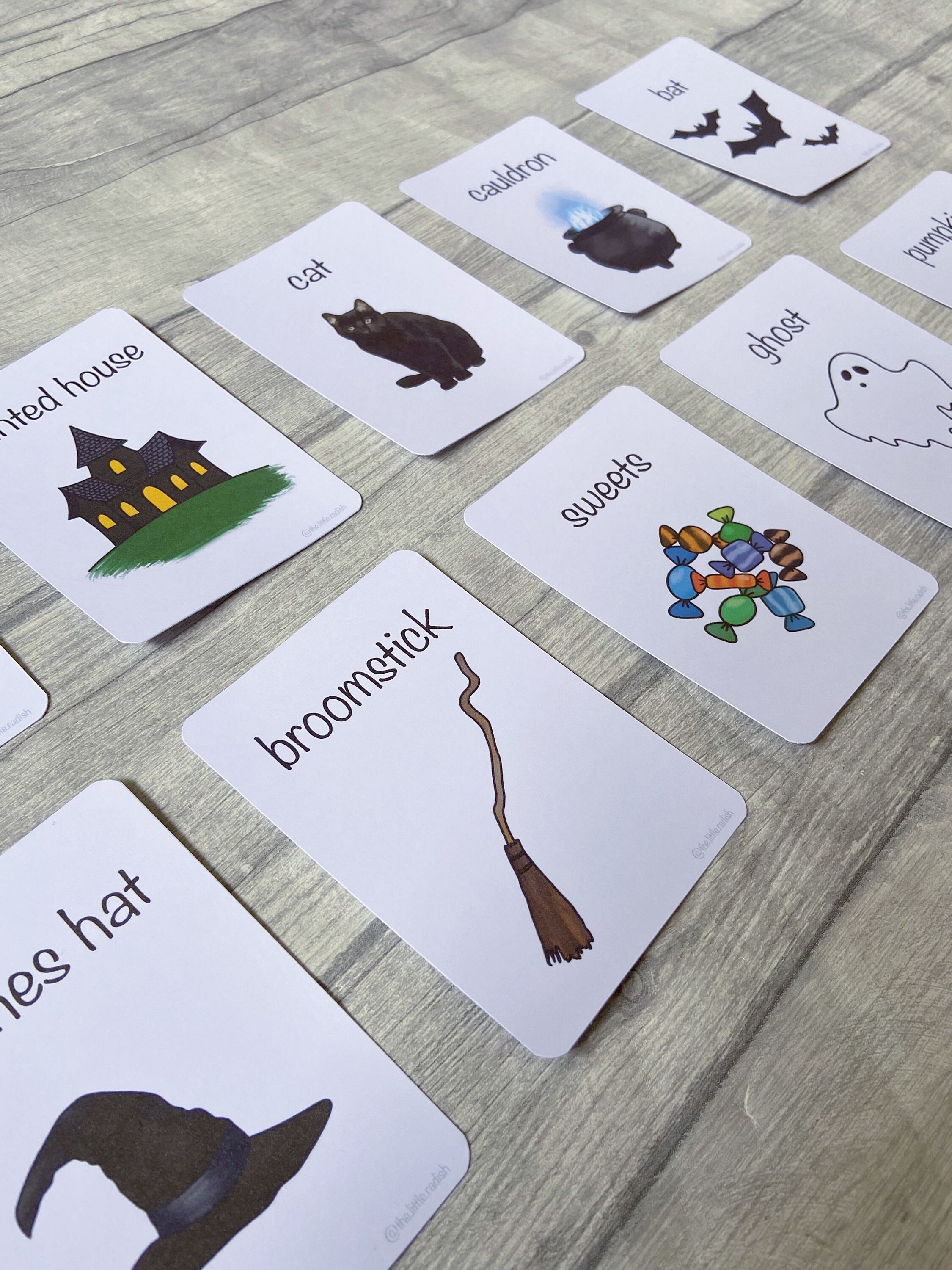 Printable Halloween Flashcards Printable Educational - Etsy