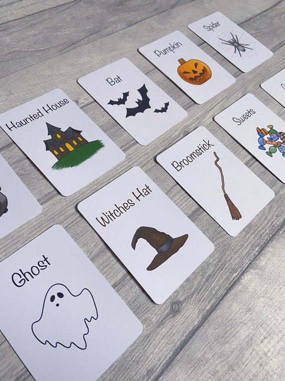Printable Halloween Flashcards Printable Educational | Etsy