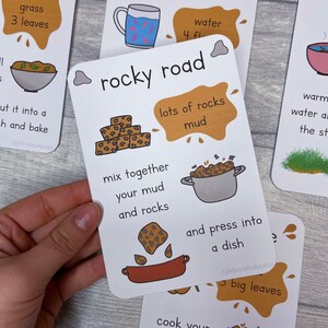 Printable Mud Kitchen Recipe Cards, Educational Learning Resources ...
