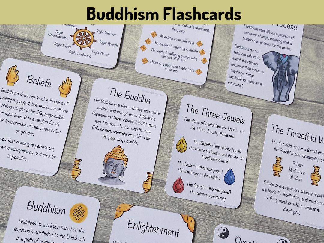 Buddhism Flashcards Printable, Teaching Learning Resources, Religious ...