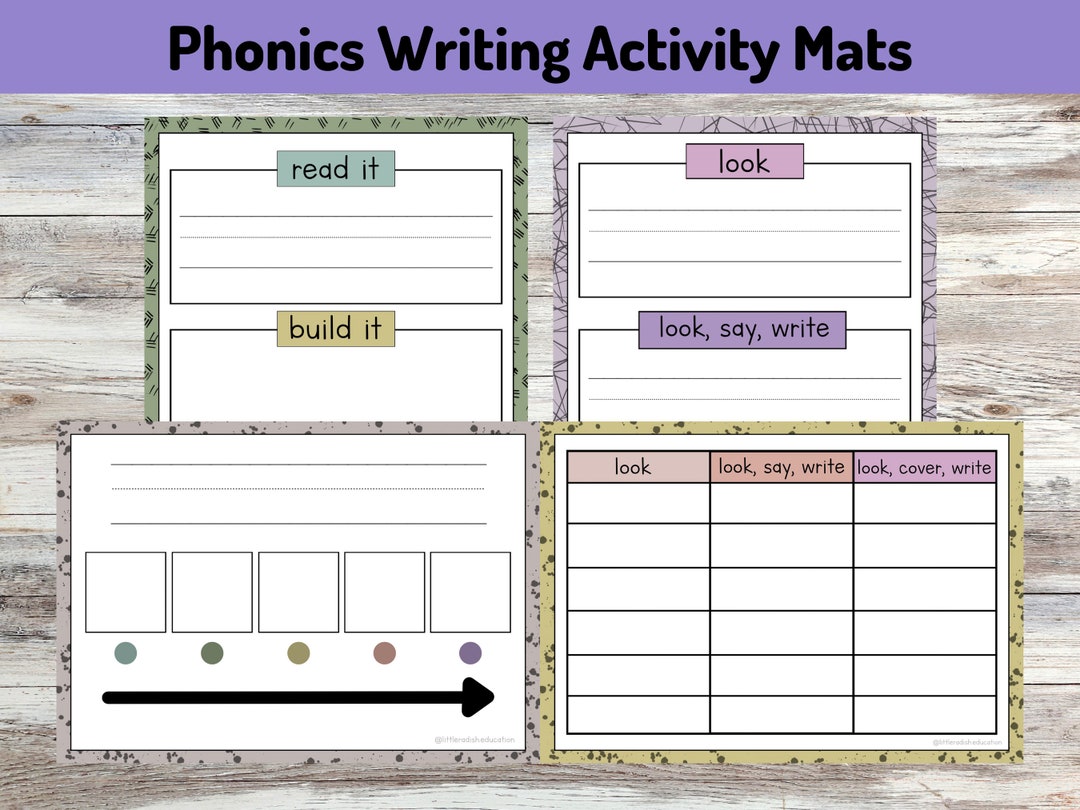 Phonics Writing Mats Printable, Educational Learning Resources, Read ...