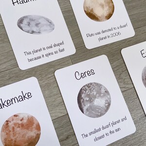 Dwarf Planet Flashcards Printable, Teaching Learning Resources, Solar ...