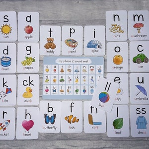 Printable Phonic Phase 2 Flashcards Phonics Sound Mat - Etsy