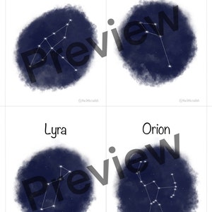 Printable Constellations Flashcards Teaching Learning - Etsy Canada
