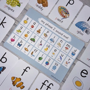 Printable Phonic Phase 2 Flashcards Phonics Sound Mat - Etsy