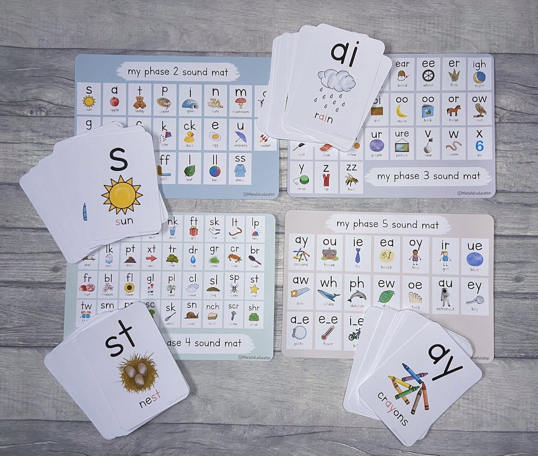 Printable Phonic Phase 2-5 Flashcards and Phonics Sound - Etsy