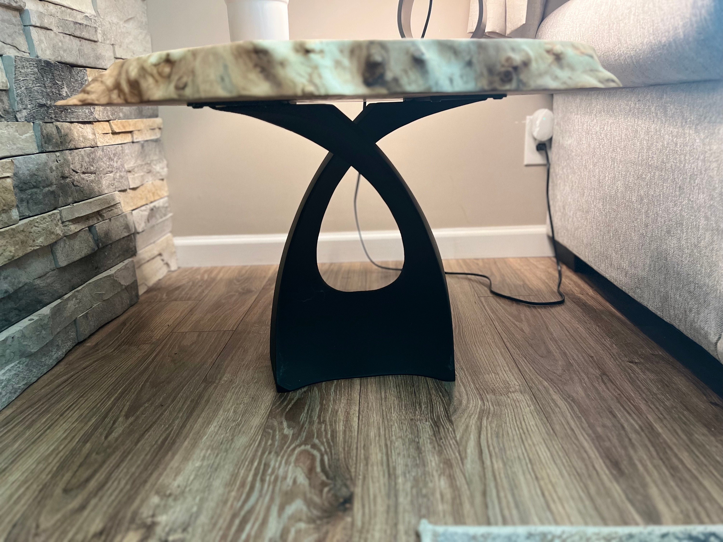 Live Edge Solid Oak End Table Side Table Coffee Table - Etsy